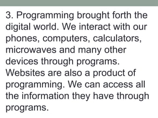 COMPUTER PROGRAMMING presentation jss sc | PPT