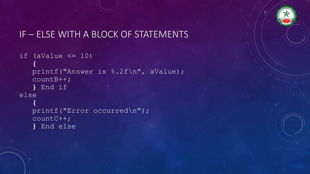 Computer Programming If Statements And Relational Operators Ppt