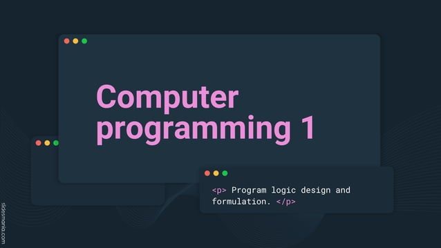 Computer Programming 1 Ppt