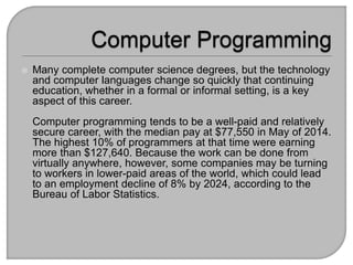 Computer Programming as a Career | PPTX