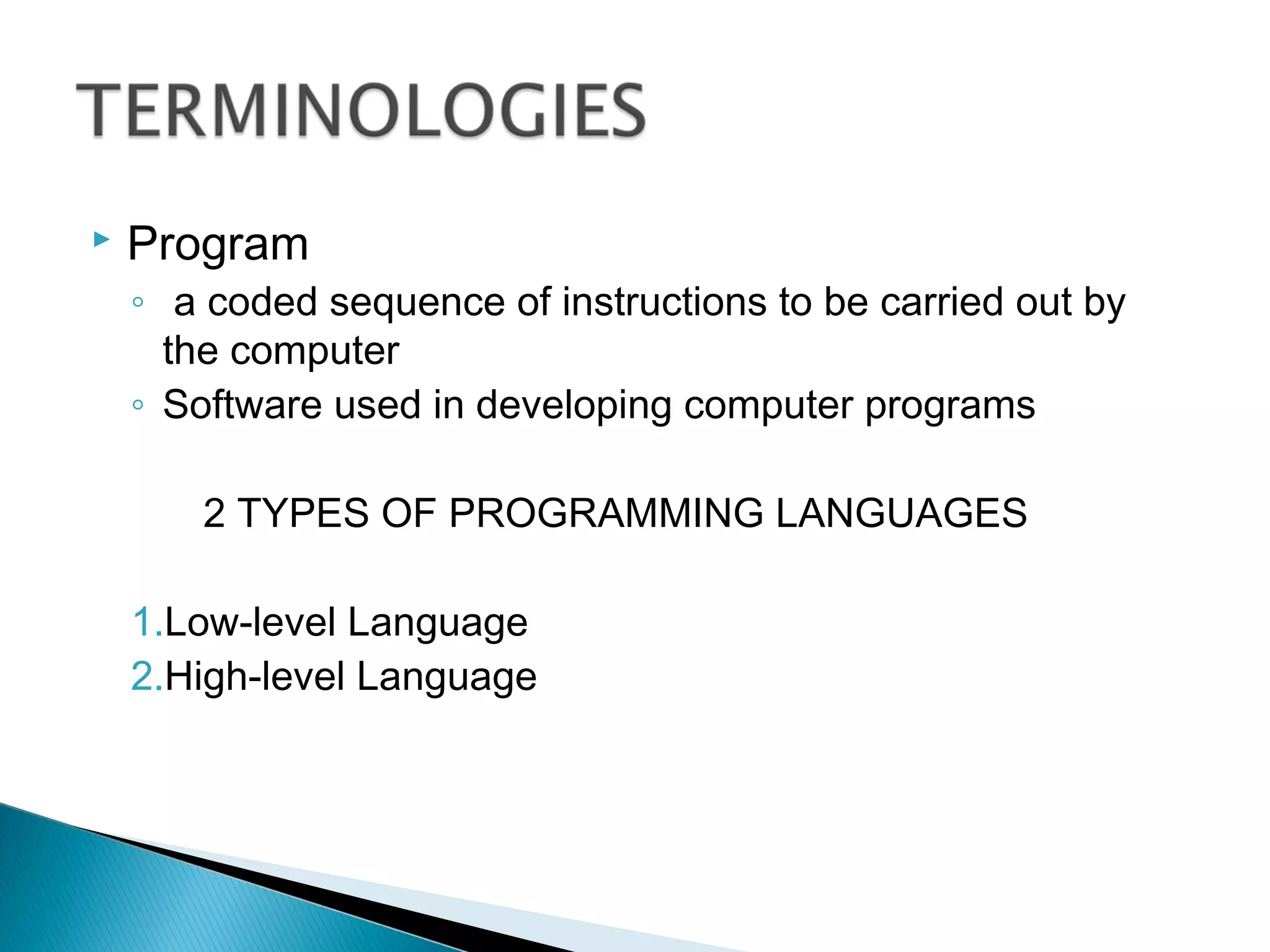 Computer Programming Concepts Ppt Free Download