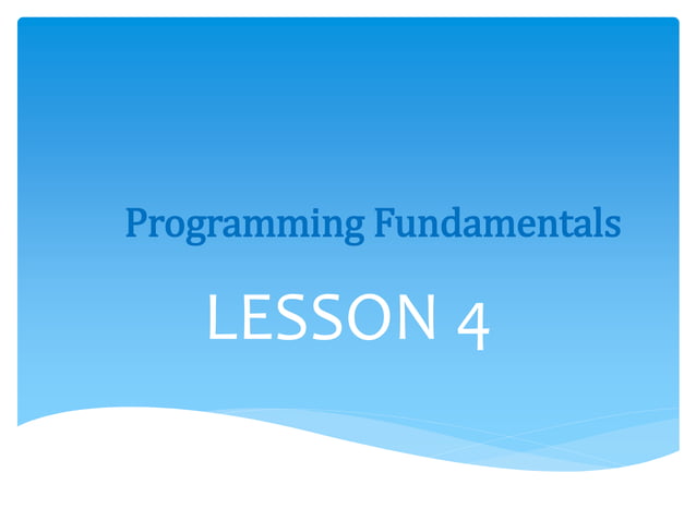 Computer_Programming_Fundamentals CHAPTER 2.pptx | Free Download