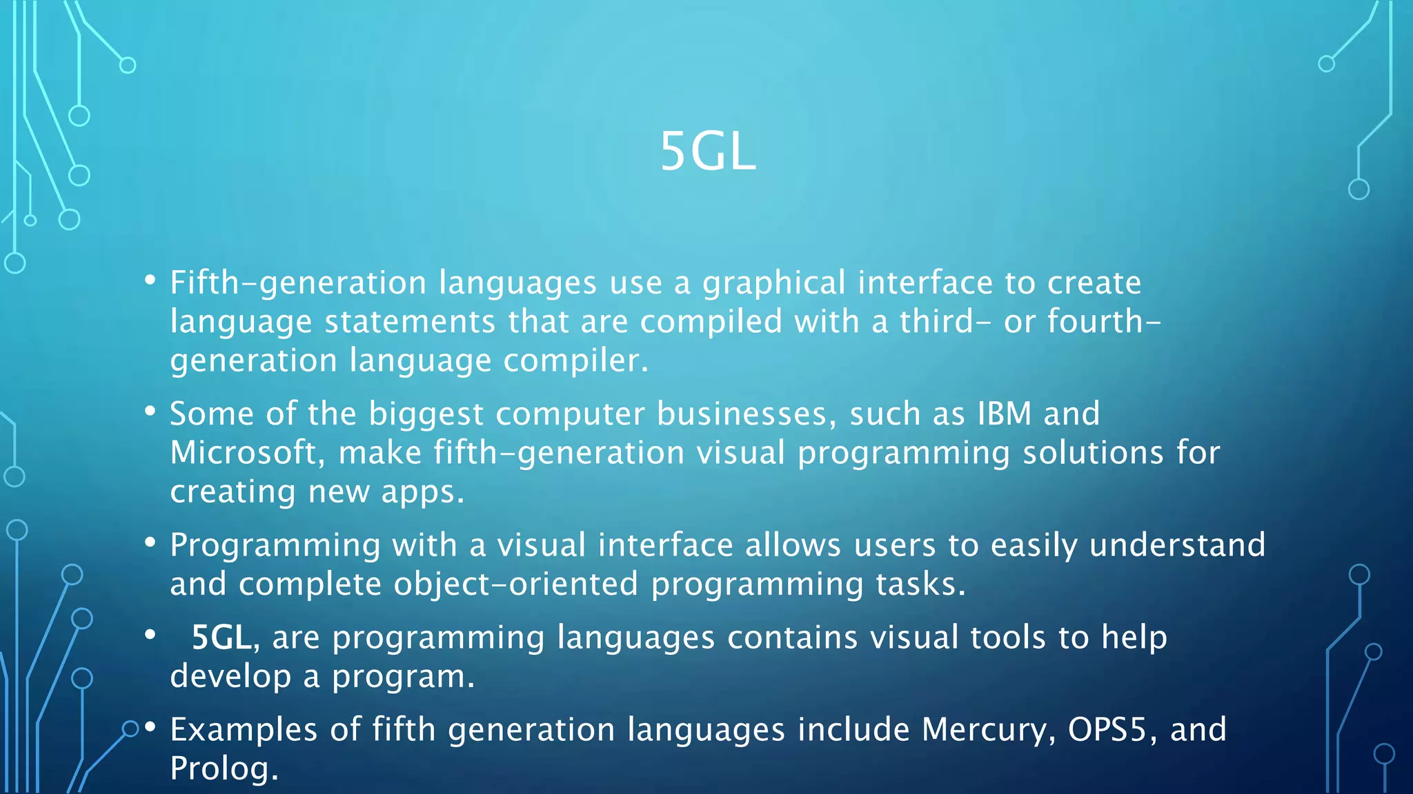 Computer Programming Language Generations Ppt 