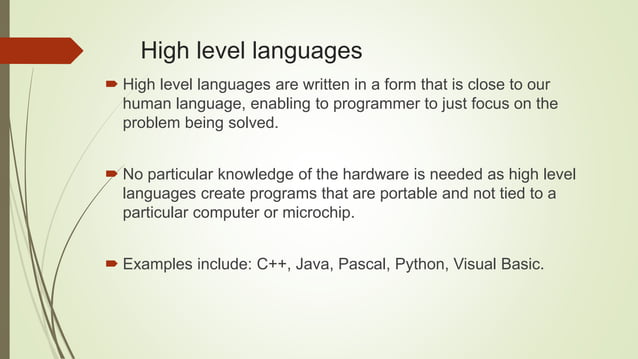 Computer programming languages | PPTX | Programming Languages | Computing