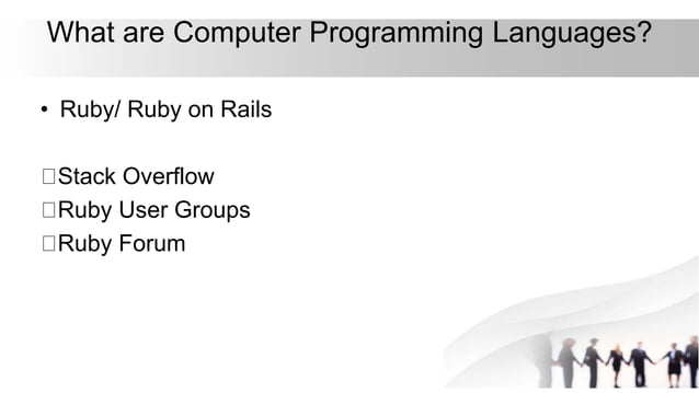 Computer programminglanguages | PPT