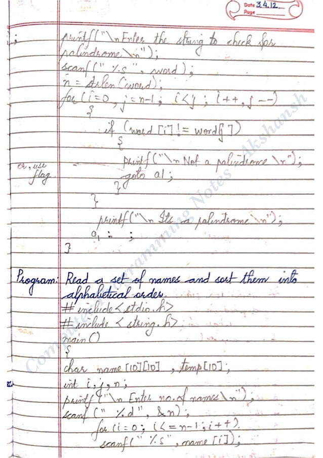 Computer Programming Notes | Pdf