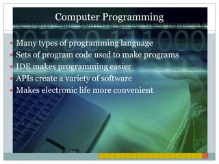 Computer programming project 15sec | PPT