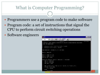 Computer programming project 15sec | PPT