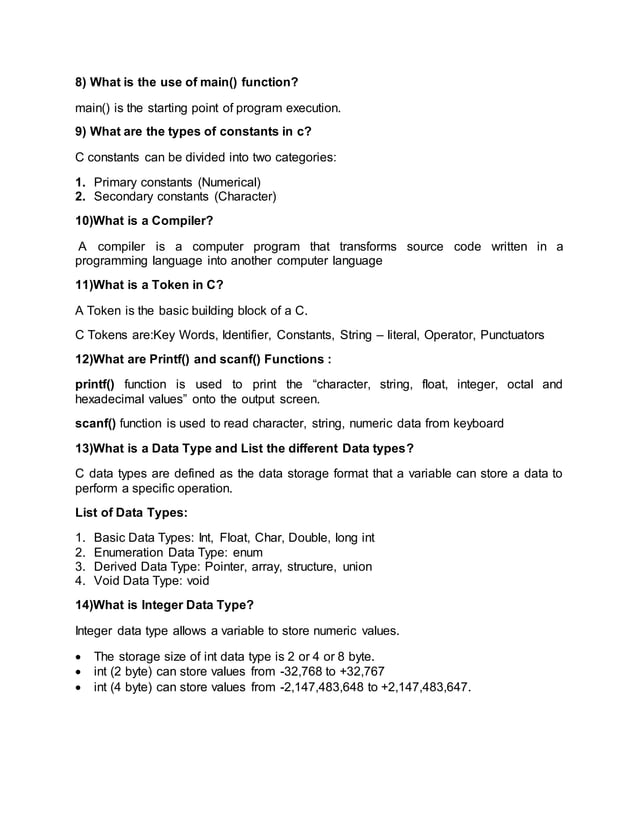 Computer Programming Questions Pdf