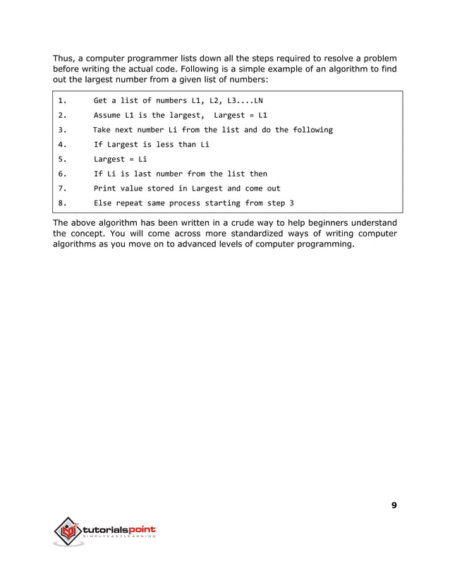 Computer Programming Tutorial Pdf