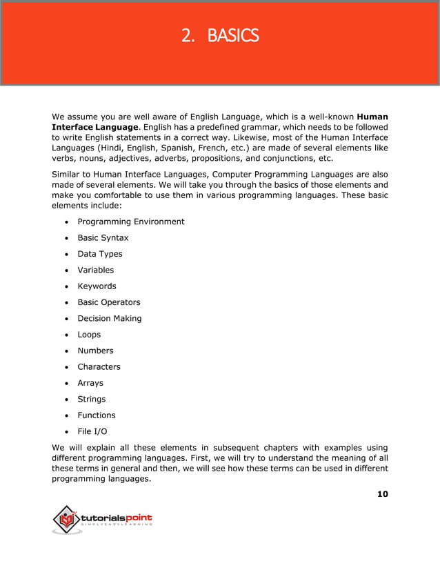 Computer programming tutorial | PDF