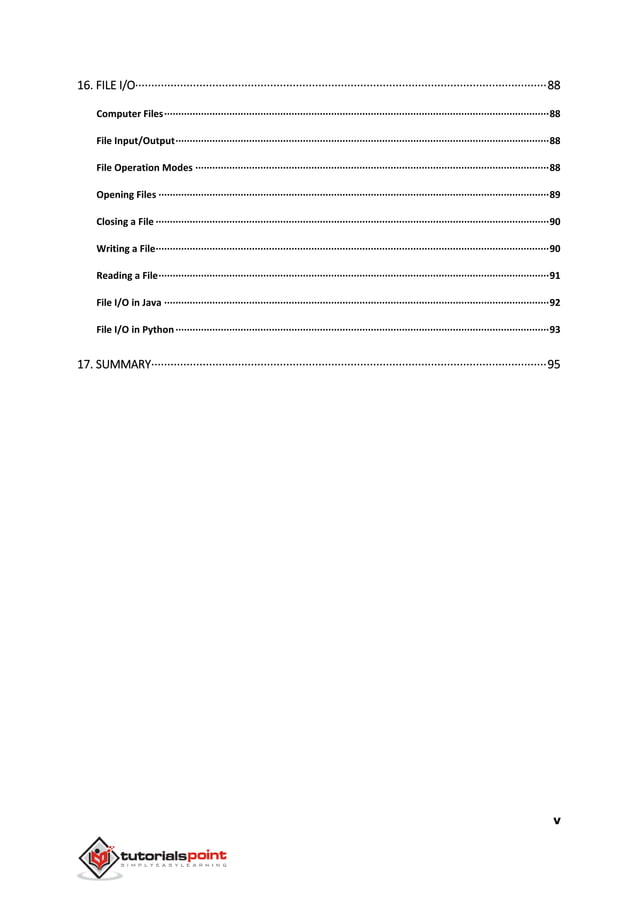 Computer Programming Tutorial Pdf