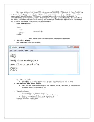Computer project | DOCX | Web Design and HTML | Internet