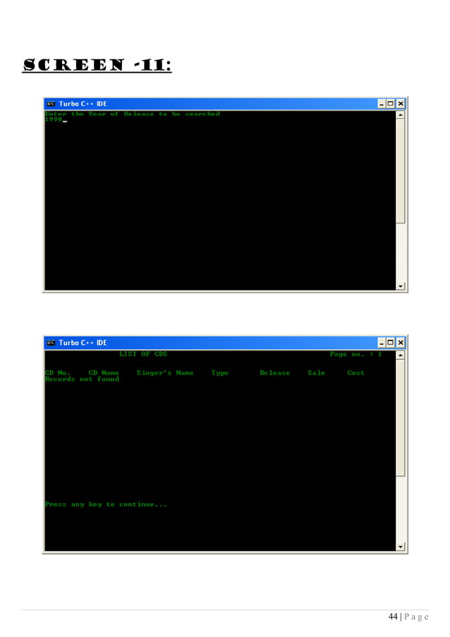 Computer project C++ CLASS 12TH (CD MANAGEMENT SYSTEM ) | DOC