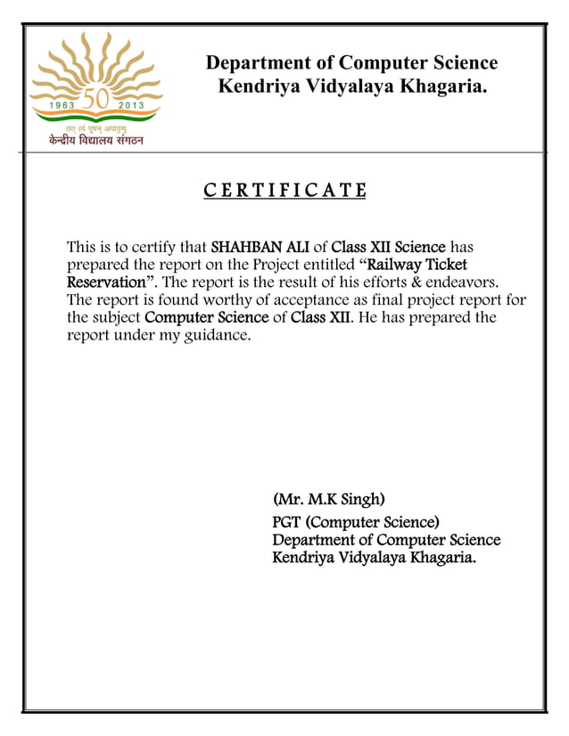 Computer project final for class 12 Students | PDF