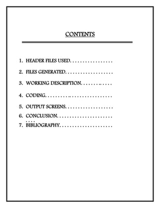 Computer project final for class 12 Students | PDF