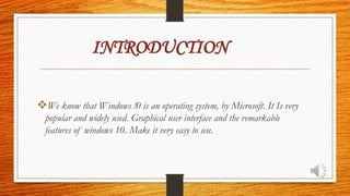 More on MS Windows 10 | PPTX