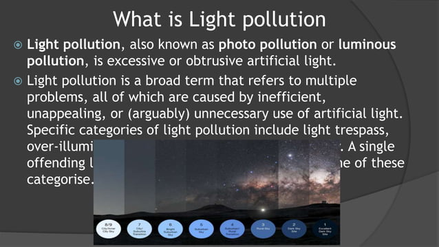 Computer project on light pollution | PPT