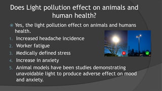 Computer project on light pollution | PPT