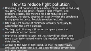 Computer project on light pollution | PPT