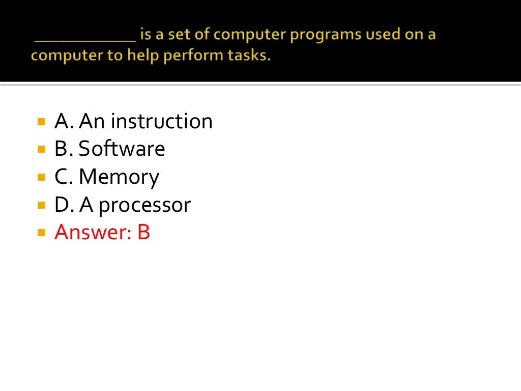 Computer questions with answers