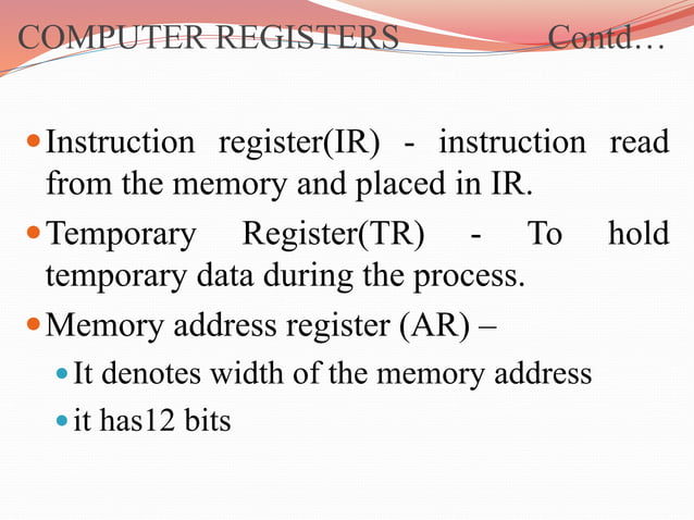 Computer registers | PPTX | Operating Systems | Computer Software and Applications