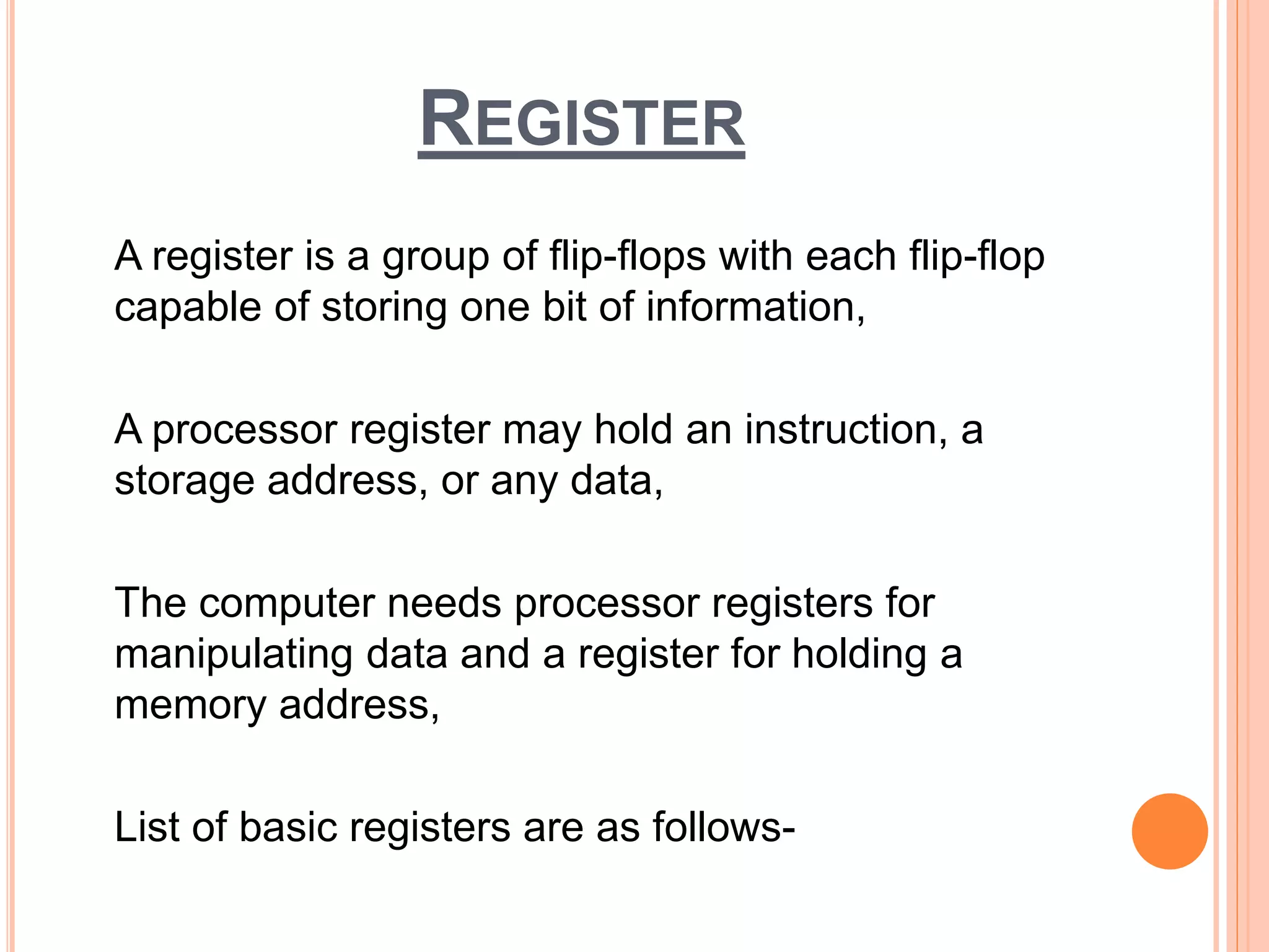 Computer registers | PPTX