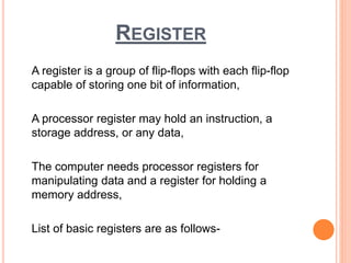 Computer registers | PPTX