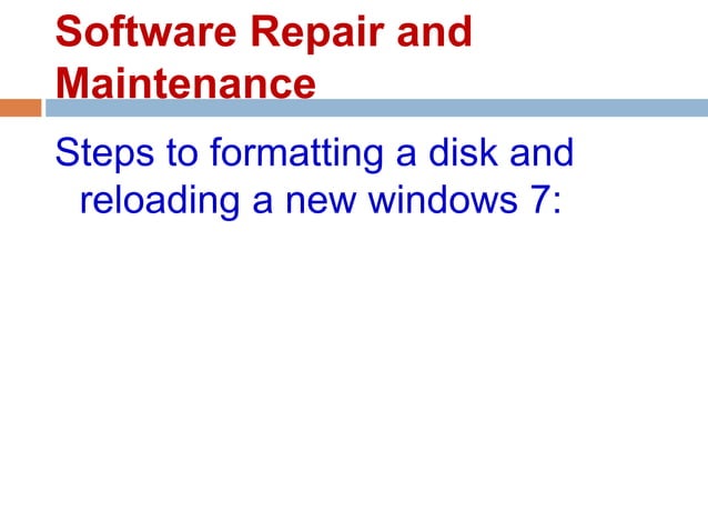 Computer repair and maintenance | PPSX | Computing | Technology & Computing