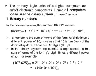 Computer Representation of Numbers and.pptx | Computing | Technology ...