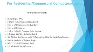 Computer Hardware-Software Requirments In Computer Devices And Mobiles ...