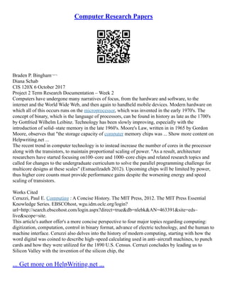 Computer Research Papers | PDF