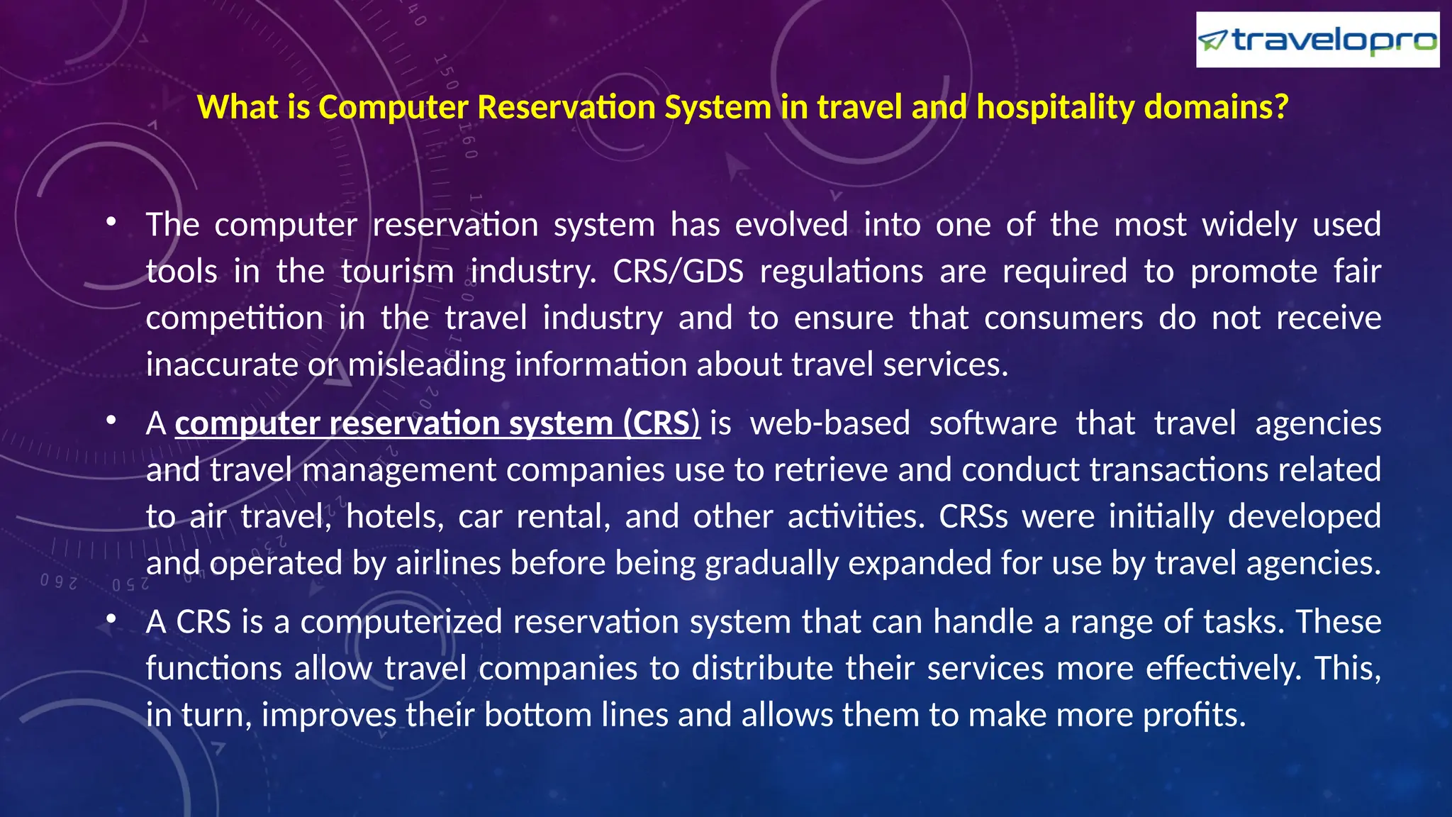 Computer Reservation System | CRS Reservation System | CRS Travel | PPTX