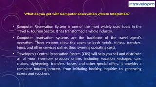 Computer Reservation System | CRS Reservation System | CRS Travel | PPTX