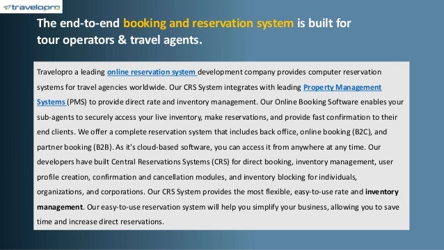 Computer Reservation System For Travel Agents | PPT