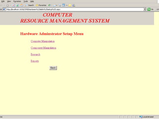 Computer Resource Management | PPT