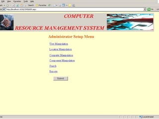 Computer Resource Management | PPT