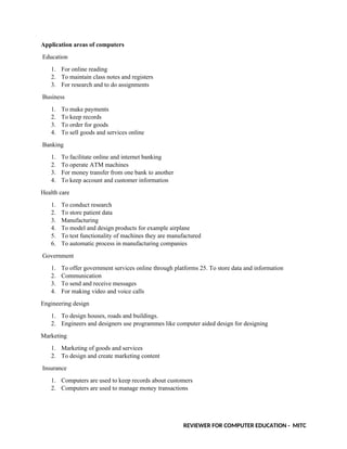 COMPUTER REVIEW - FOR YOUR REFERENCE ONLY | DOCX | Internet | Computing