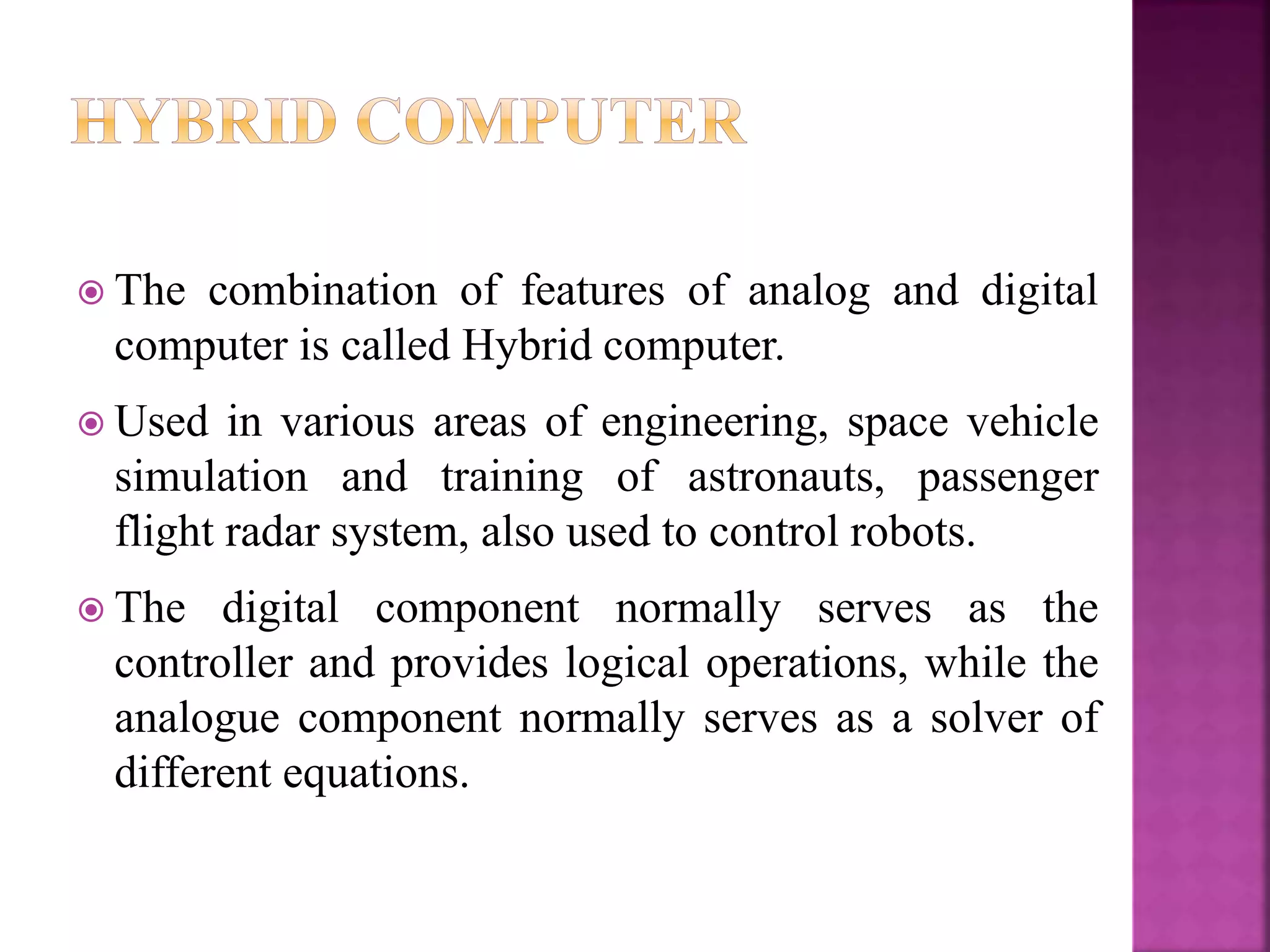 Classification of Computers | PPTX