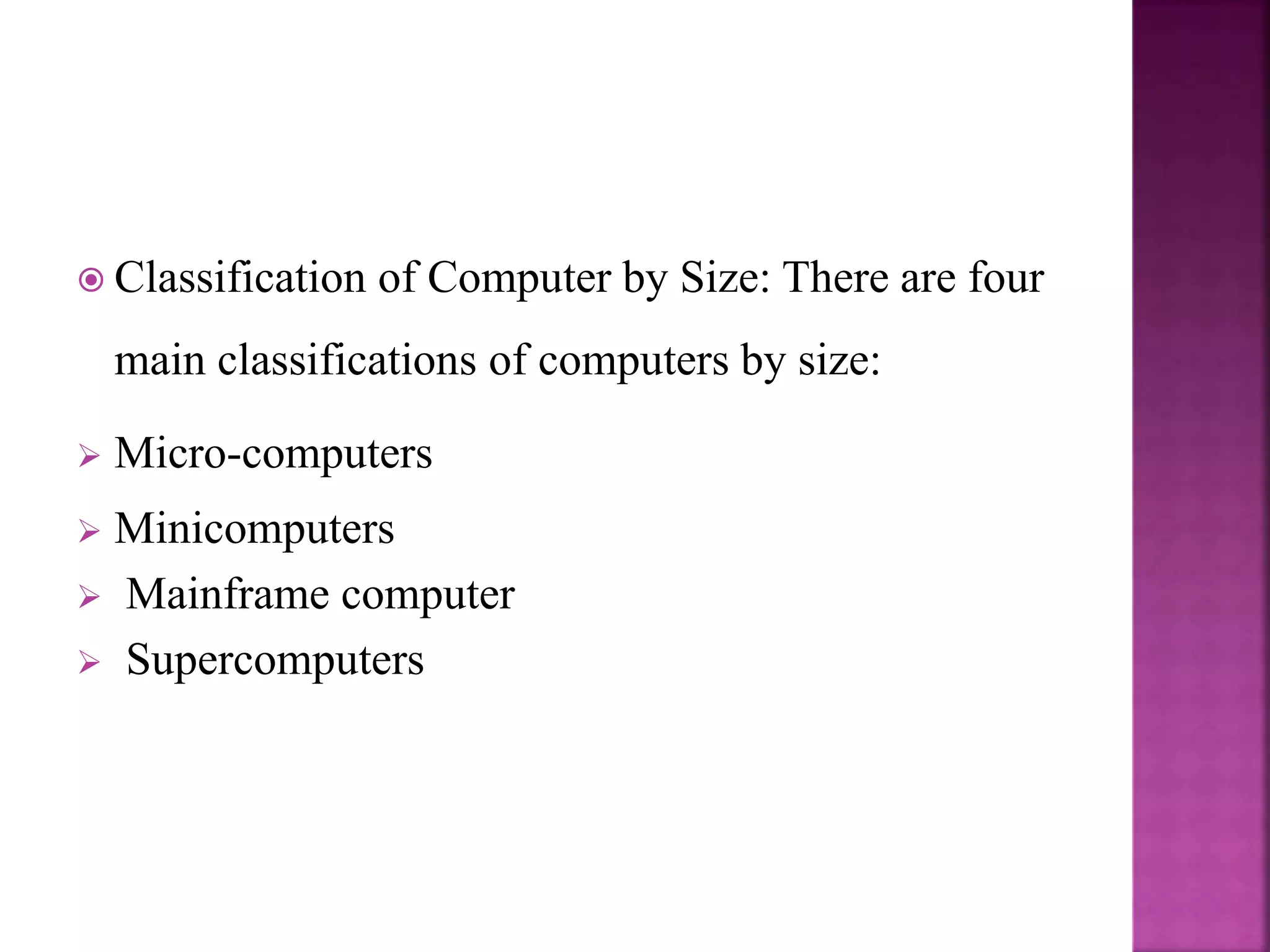 Classification of Computers | PPTX