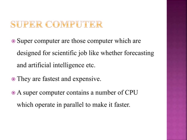 Classification of Computers | PPTX | Computing | Technology & Computing