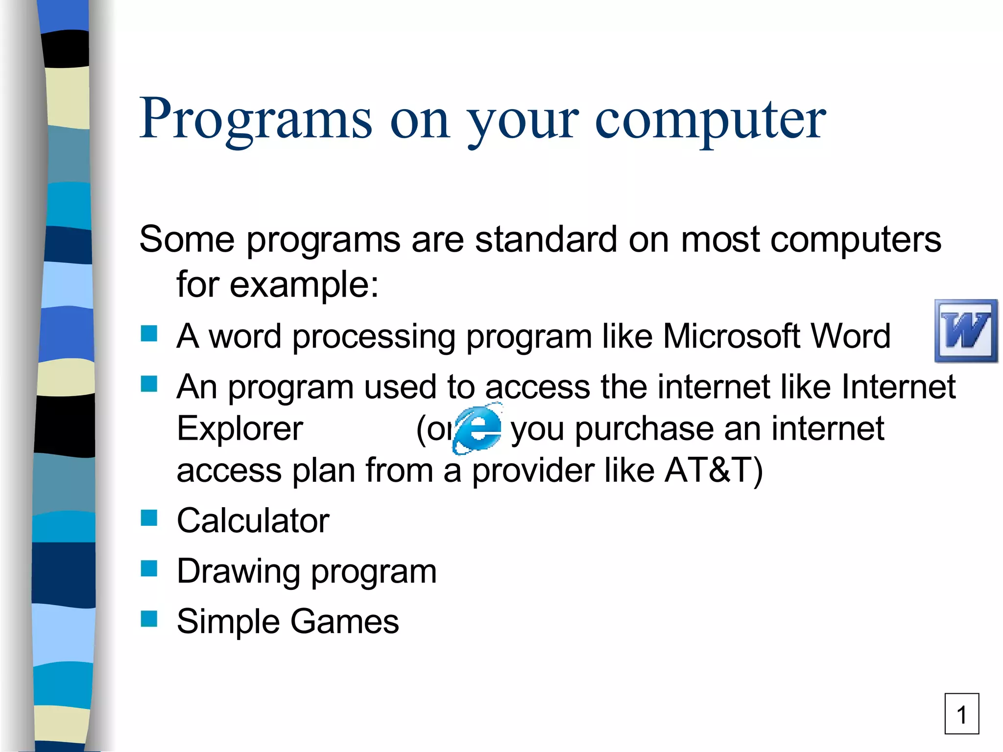 Computers For Beginners: What's on your Desktop? | PPT