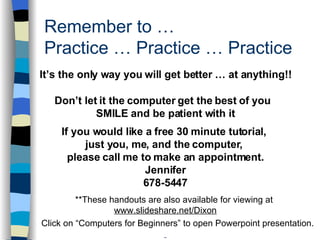 Computers For Beginners: What's on your Desktop? | PPT