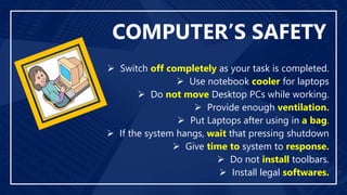 Computer safety | PPTX