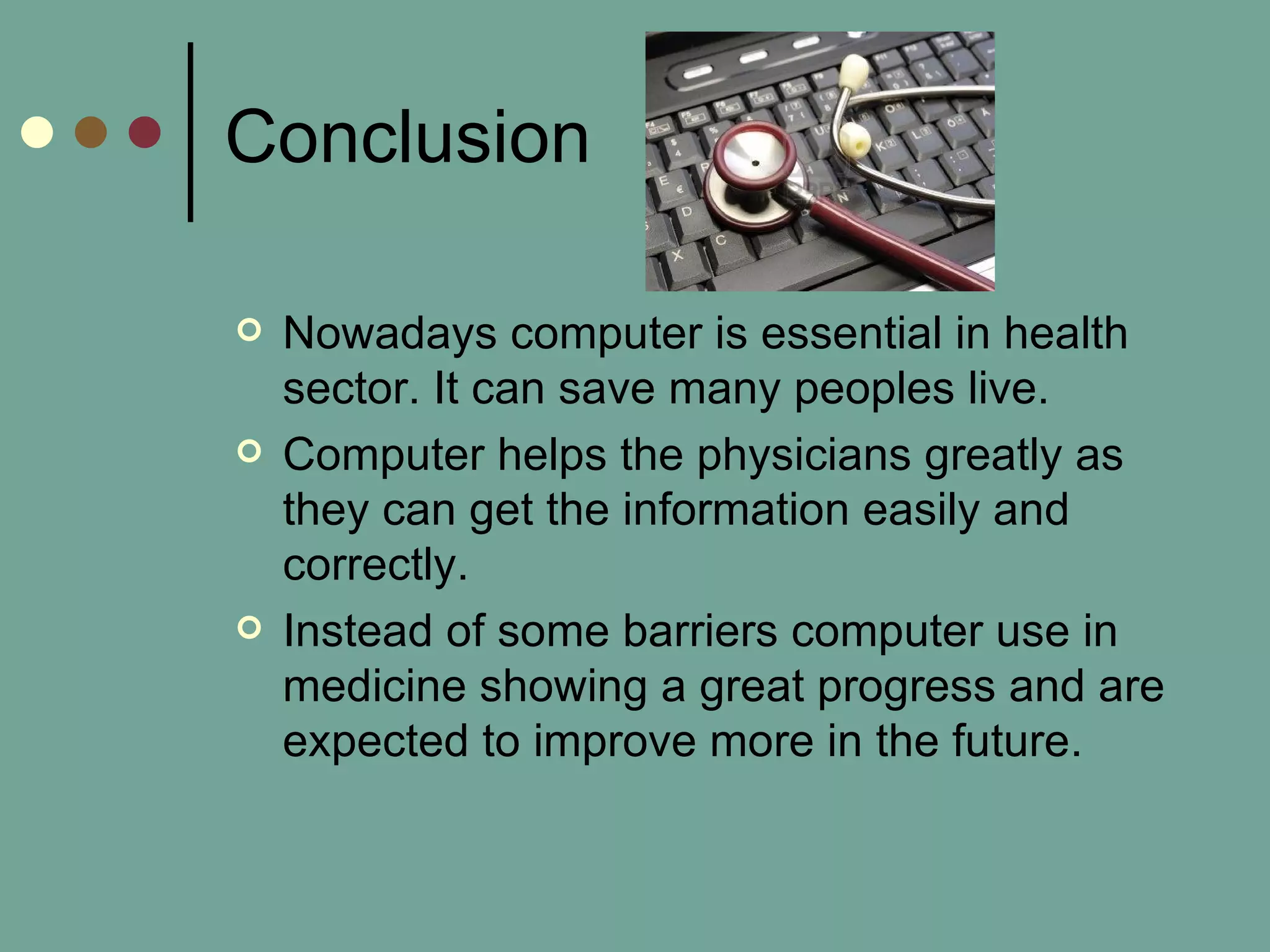 Computers and medicine | PPT
