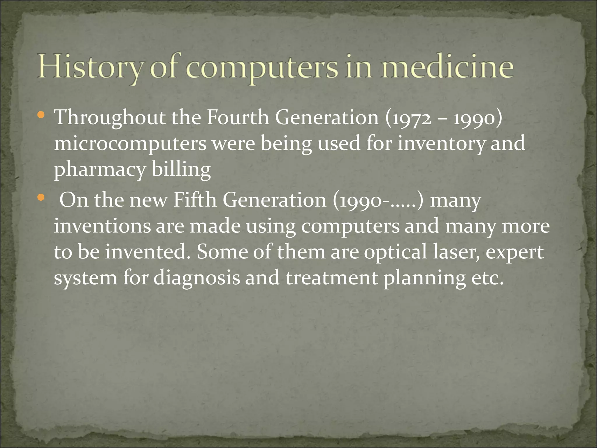 Computers and medicine | PPT