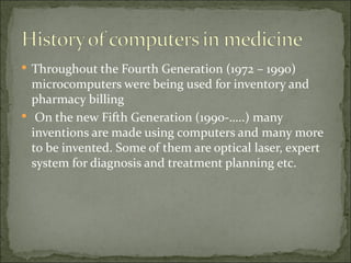 Computers and medicine | PPT
