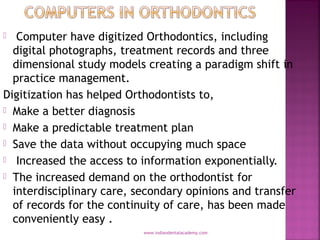 Computers and orthodontics | PPT