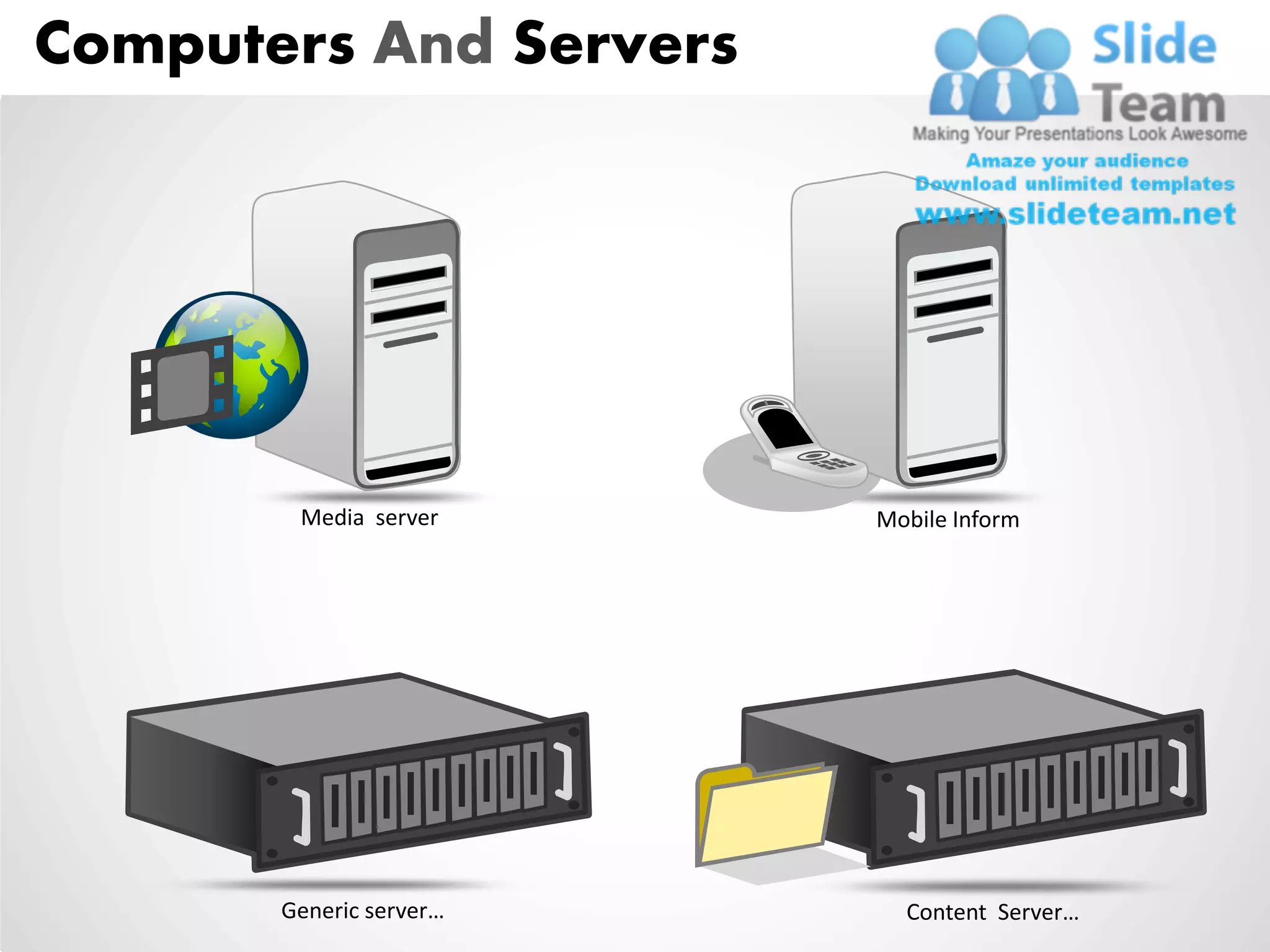 Computers and servers powerpoint presentation slides ppt templates | PDF