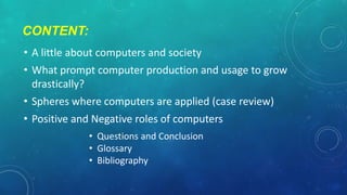 Computers and society | PPTX